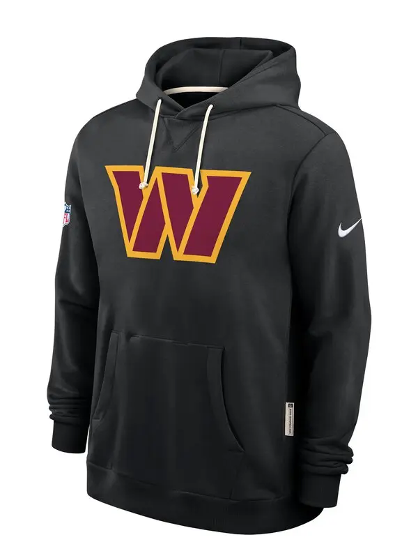 Nike Washington Commanders Initial Home Sideline Dri-fit Nfl Pullover Hoodie - Black