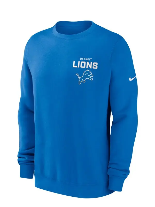 Nike Detroit Lions Nfl Pullover Crew - Blue