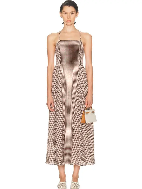Posse Callie Dress - Petite Mocha Gingham