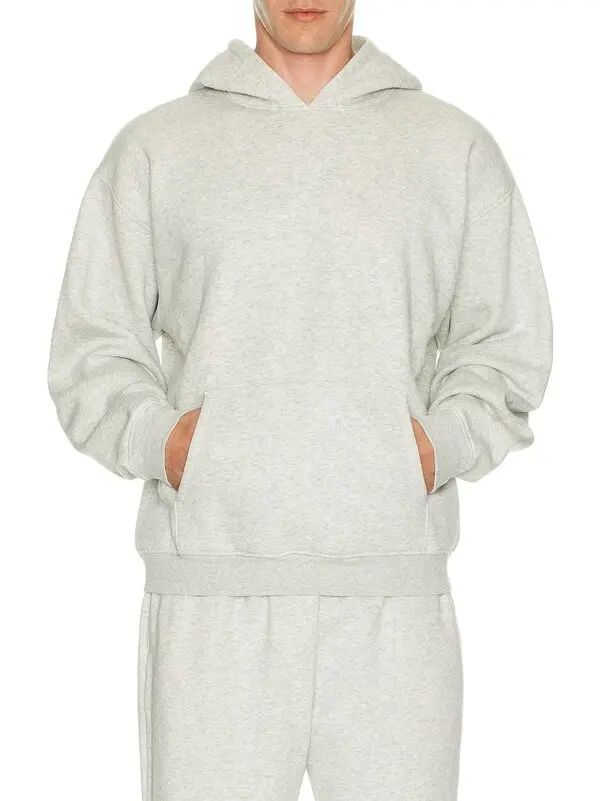 SKIMS Fleece Relaxed Hoodie - Washed Onyx