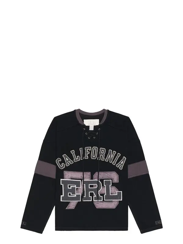 ERL Laced Hockey Jersey Knit - Black