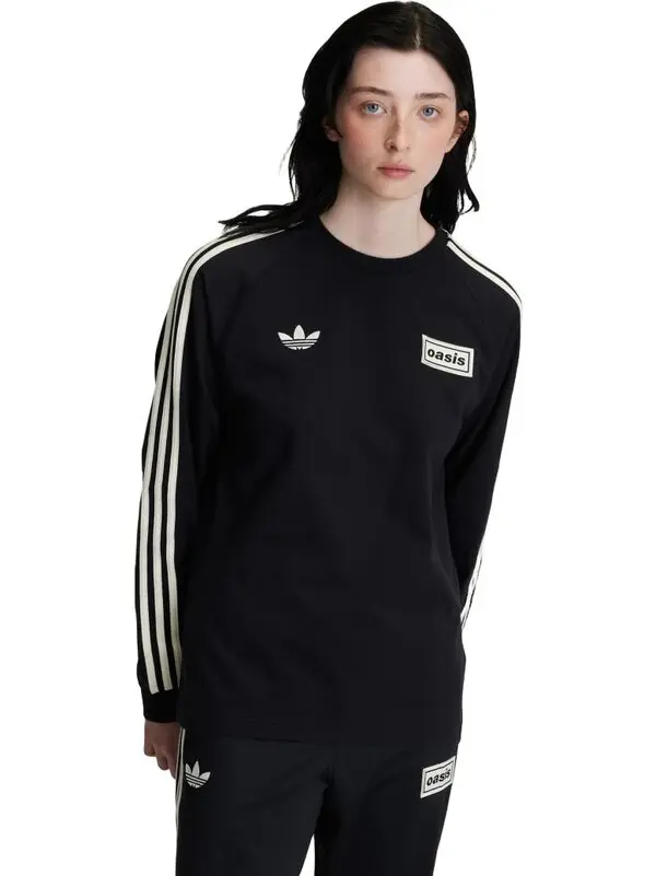 Adidas Tour 3-stripes Long-sleeve Tee - Black