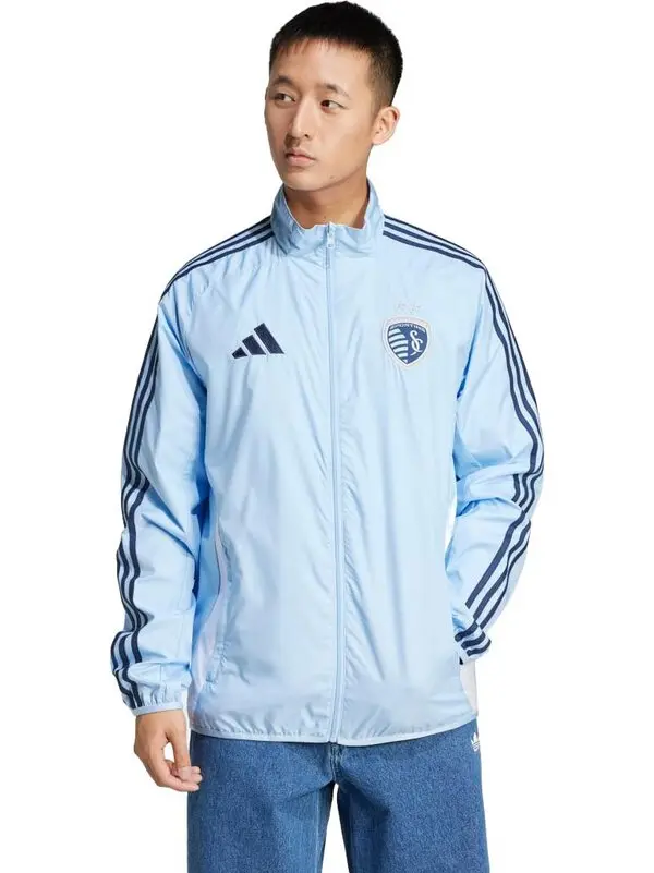 Adidas Sporting Kansas City Reversible Anthem Jacket - Glow Blue