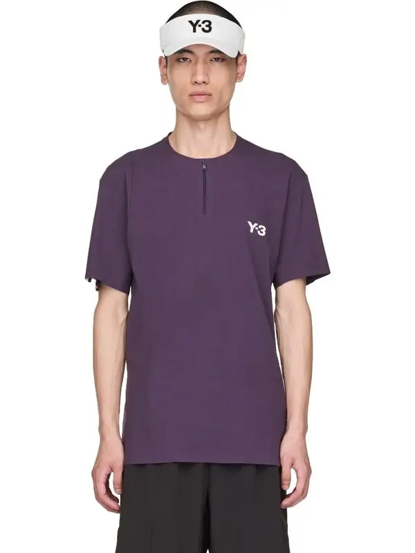 Adidas Y-3 Tennis Pro Freelift Zip Tee - Aurora Plum