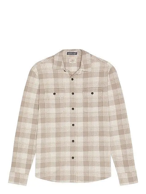 Faherty Brand Legend Sweater Shirt In Grey - Sandbar Plaid