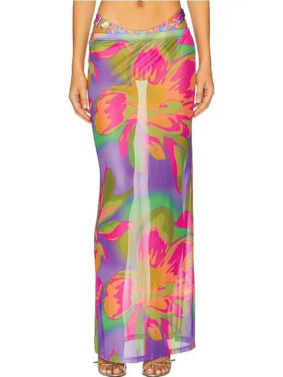 RUNAWAY THE LABEL Miami Maxi Skirt - Diaz Iris