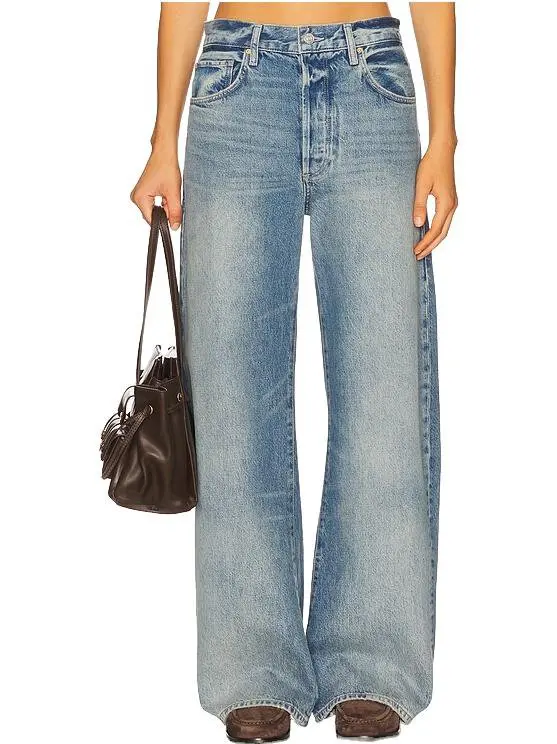 Paige Arellia Barrel Leg Jeans With Covered Buttonfly - Terrin