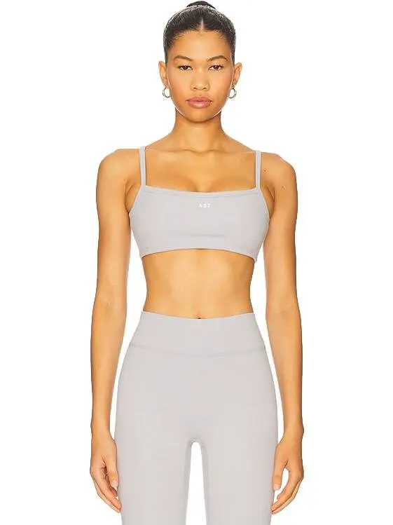 437 The Micro Sports Bra In Grey - Heather Grey
