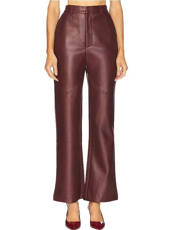 Bardot Karson Faux Leather Pant - Burgundy