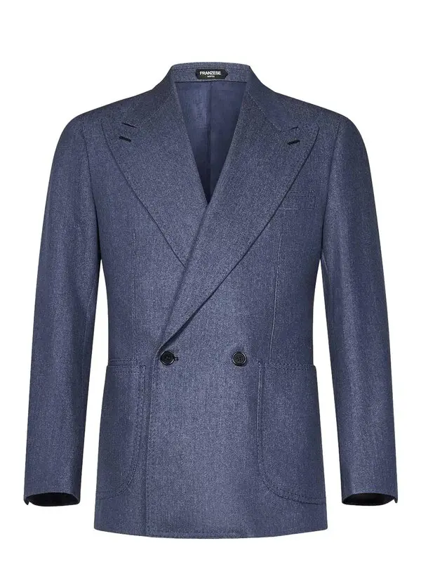 FRANZESE COLLECTION Double-breasted Blazer - Navy