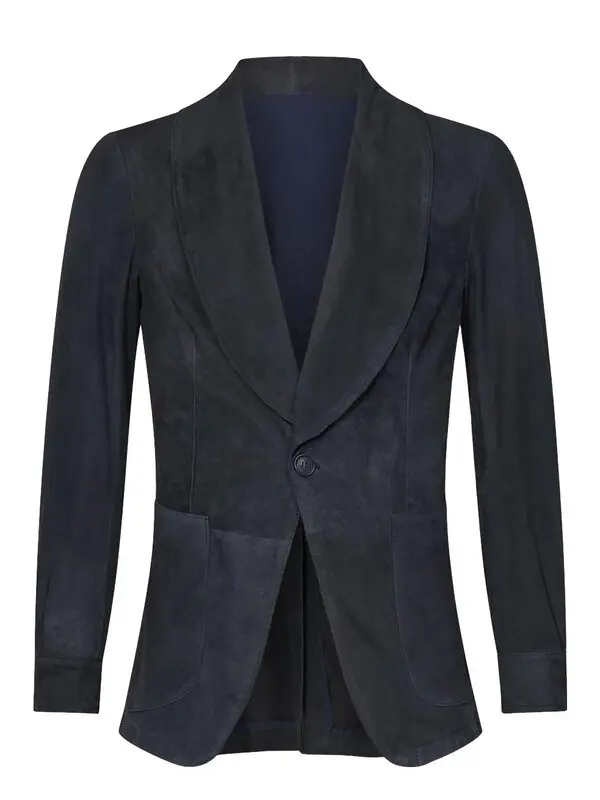 FRANZESE COLLECTION Suede Jacket - Blue
