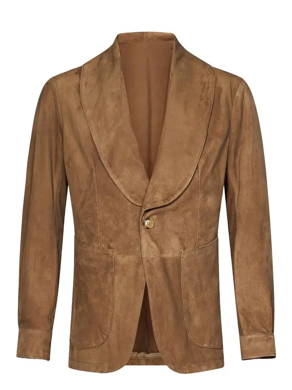 FRANZESE COLLECTION Reindeer Suede Jacket - Beige