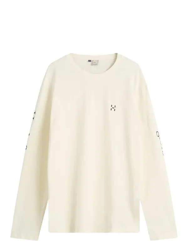 HAGLOFS Long Sleeve Brand T-shirt - Soft White