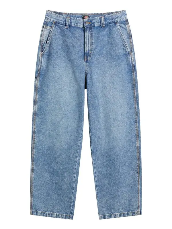 Dickies Madison Baggy Denim Jeans - Rinsed Blue W/fade