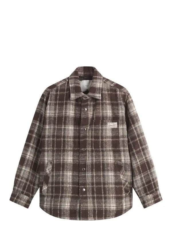 DUNST Flannel Check Shirt - Brown Check