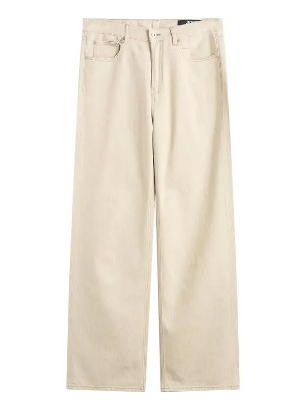 Jacquemus Cotton Hemp Five-pocket Trousers - Light Beige