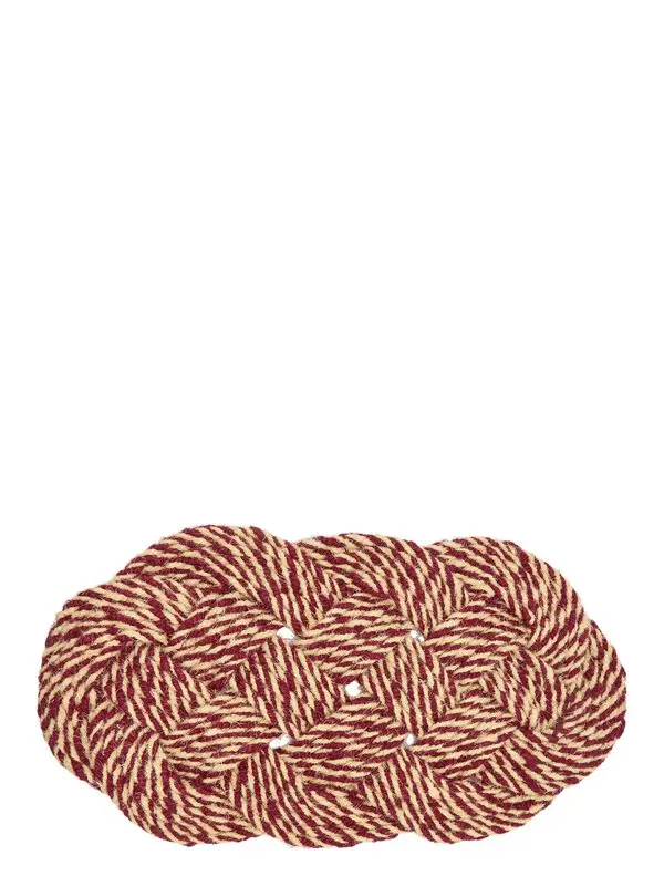 HAY Coco Swirl Door Mat - Bordeaux/off-white