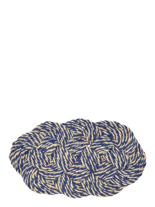 HAY Coco Swirl Doormat - Blue/off-white