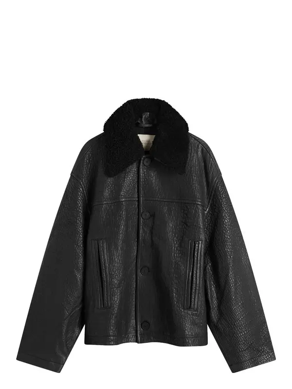 Studio Nicholson Shearling Collar Jacket - Black