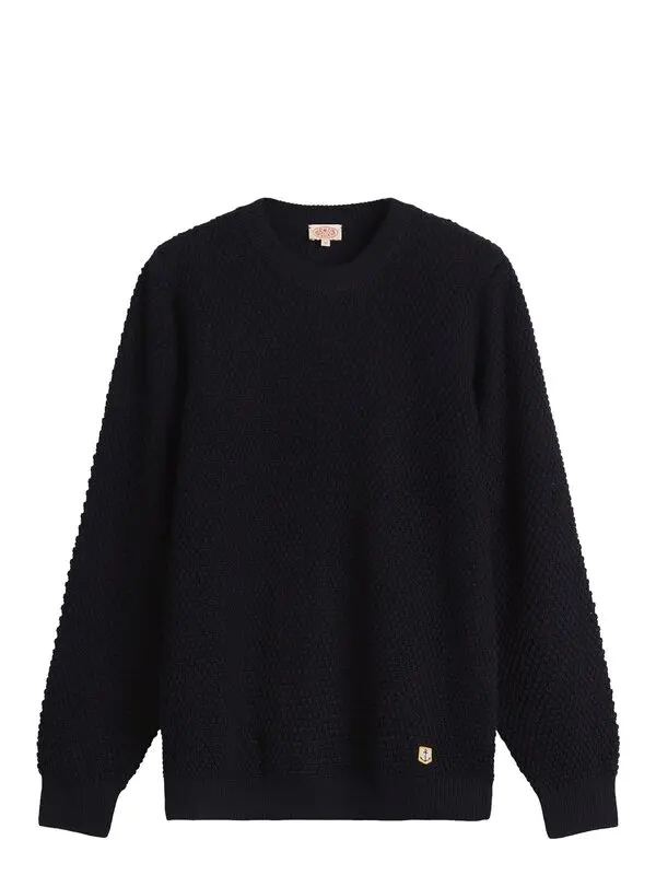 Armor Lux Waffle Knit Jumper - Navy