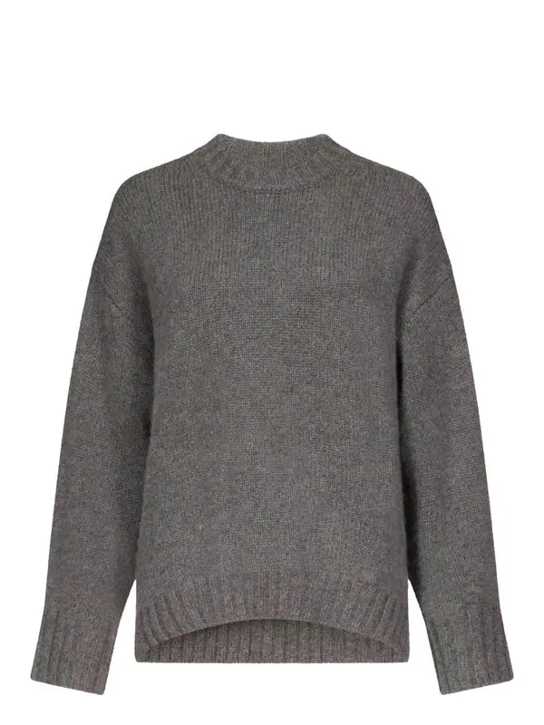 Loulou De Saison Tino Crew Neck Sweater - Grey