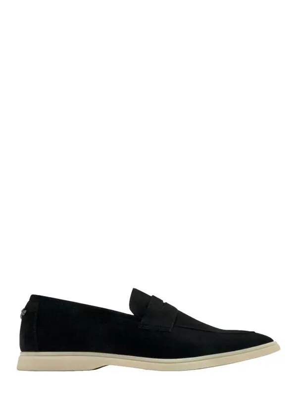 BOUGEOTTE Suede Penny Loafers - Black