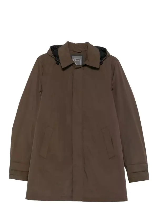 Herno Hooded Coat - Brown
