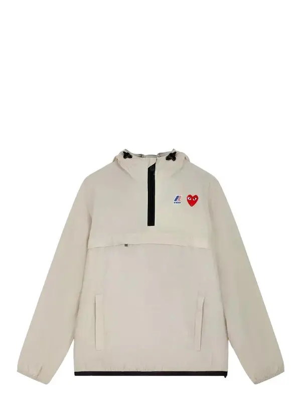 Play Comme Des Garcon X K-way Heart-logo Raincoat - White