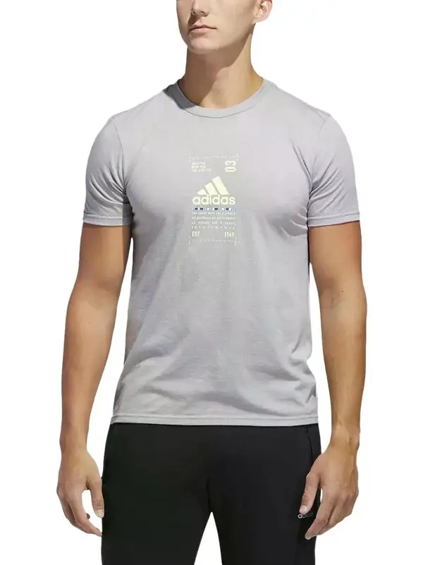 Adidas Coded Graphic-print T-shirt - Grey