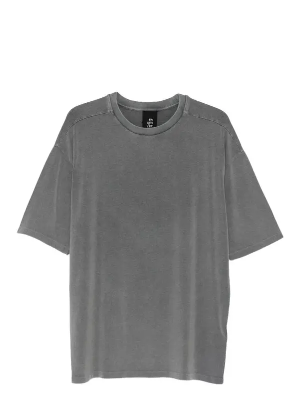 THOM KROM Washed-out Cotton T-shirt - Grey