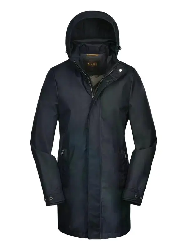 MOORER Hooded Parka - Blue