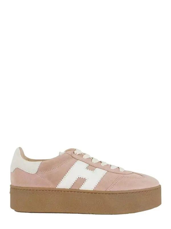 Hogan H681 Platform Suede Sneakers - Pink