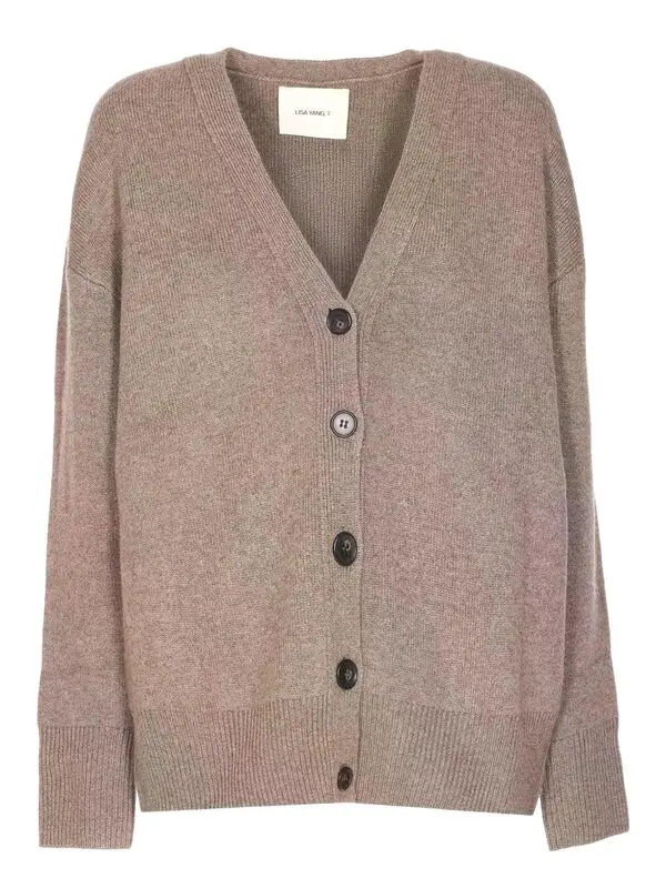 LISA YANG Amery V-neck Cashmere Cardigan - Neutrals