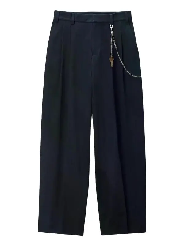 Alexander Wang Pleated Chain-detail Trousers - Black
