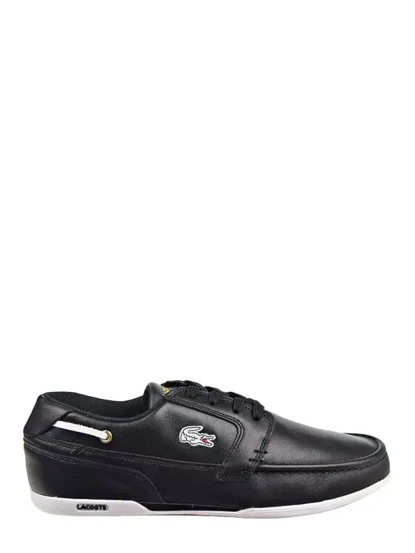 Lacoste Leather Lace-up Sneakers - Black