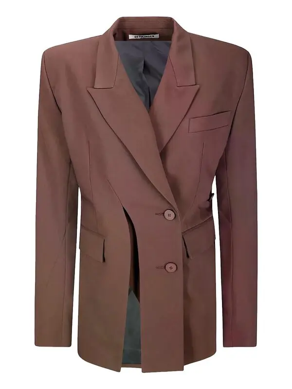 Ottolinger Split-detail Buttoned Blazer - Brown