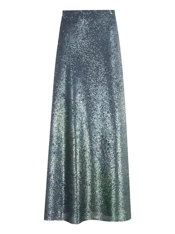 Herno Sequin Embellished Midi Skirt - Blue