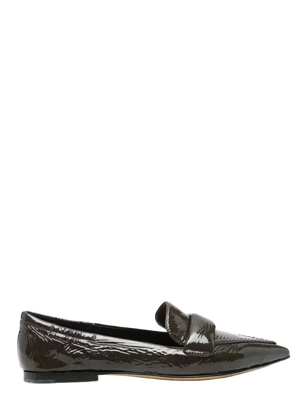 POMME D´OR Ingrid Patent-leather Loafers - Brown