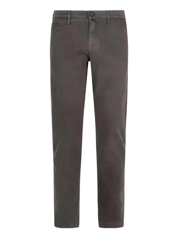 Jacob Cohen Logo-plaque Trousers - Grey