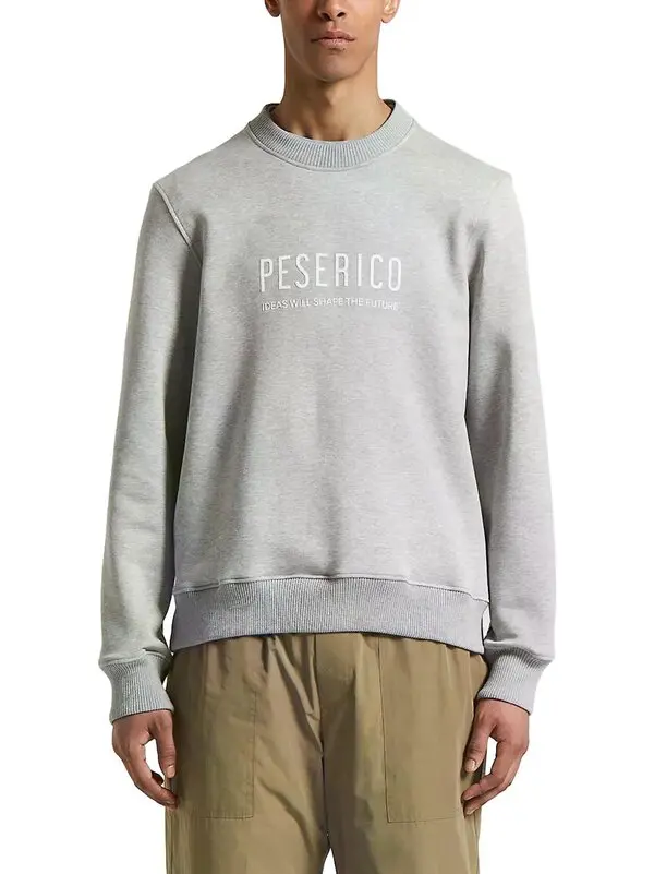 Peserico Logo-embroidered Crew-neck Sweatshirt - Grey