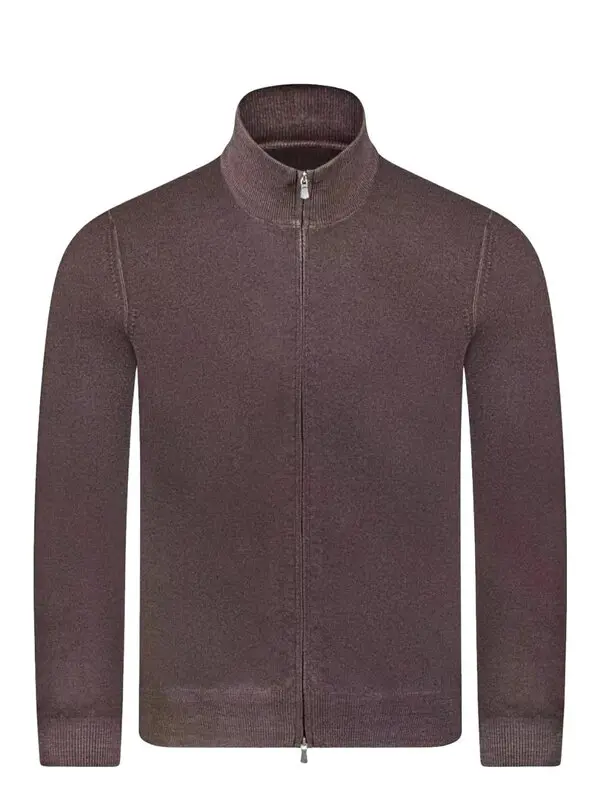 GRAN SASSO Zip-fastening Wool Cardigan - Brown