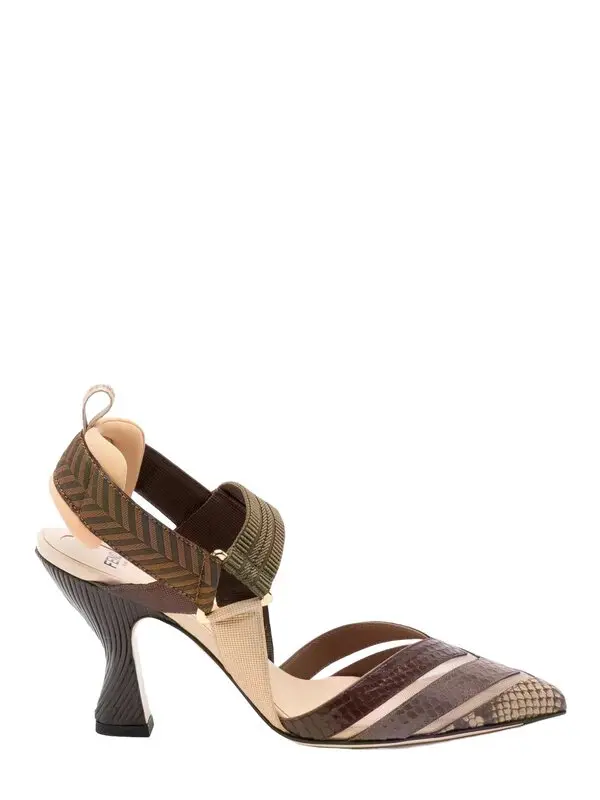 Fendi 85mm Colibrì Heeled Pumps - Brown