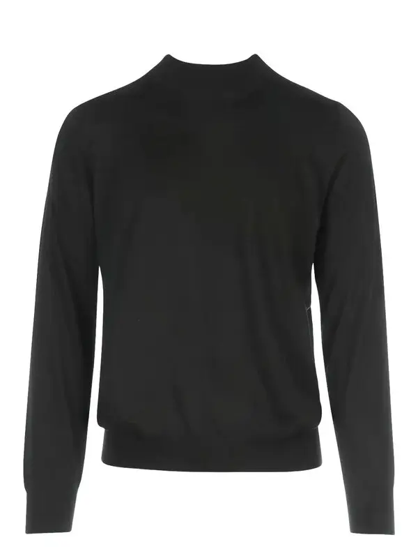 GRAN SASSO Wool Mock-neck Sweater - Black