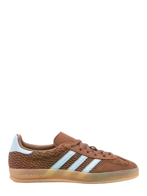 Adidas Gazelle Textured-stripe Sneakers - Brown