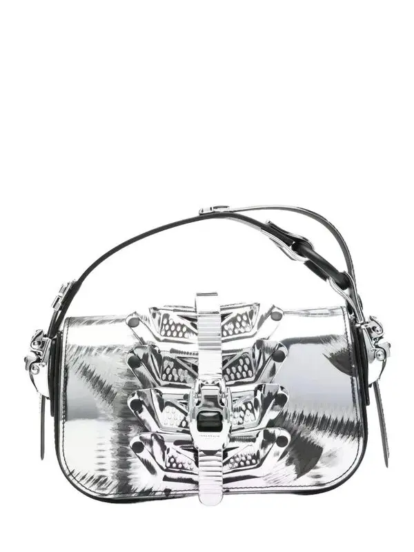 INNERRAUM Metallic-buckle Patterned Tote Bag - Silver