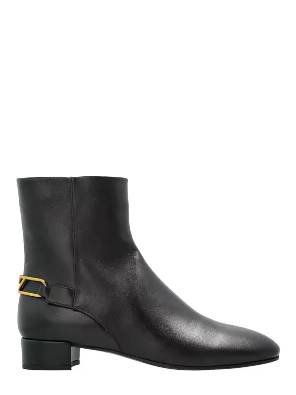 Emporio Armani 30mm Zip Embellished Ankle Boots - Black