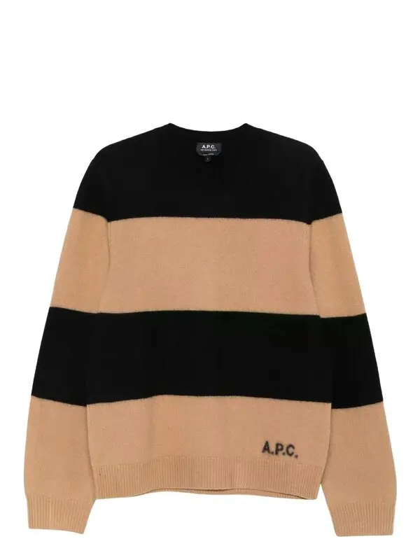 A.p.c. Striped Cashmere Sweater - Neutrals