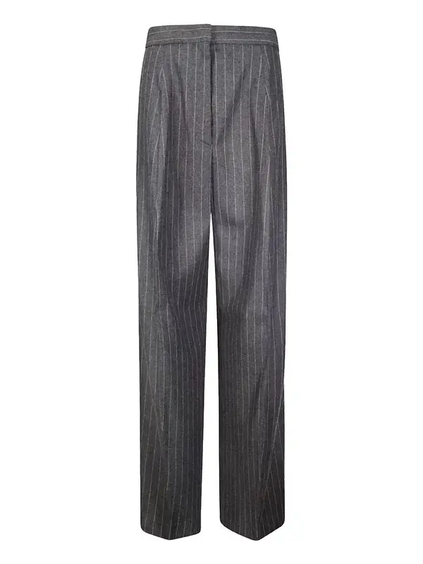 Sportmax Pinstripe Pleated Trousers - Grey