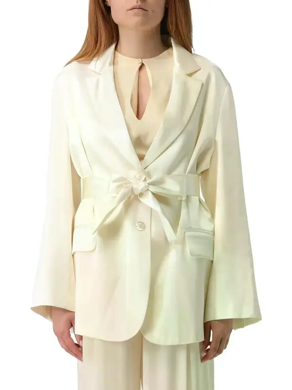 SEMICOUTURE Belted Blazer - Neutrals