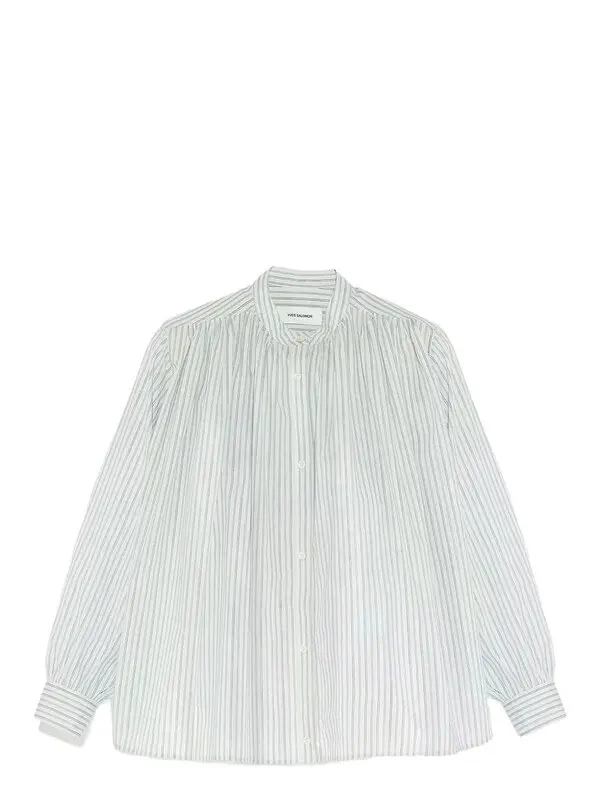 YVES SALOMON Striped Shirt - White